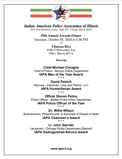 Awards Dinner | The Italian American Police Association